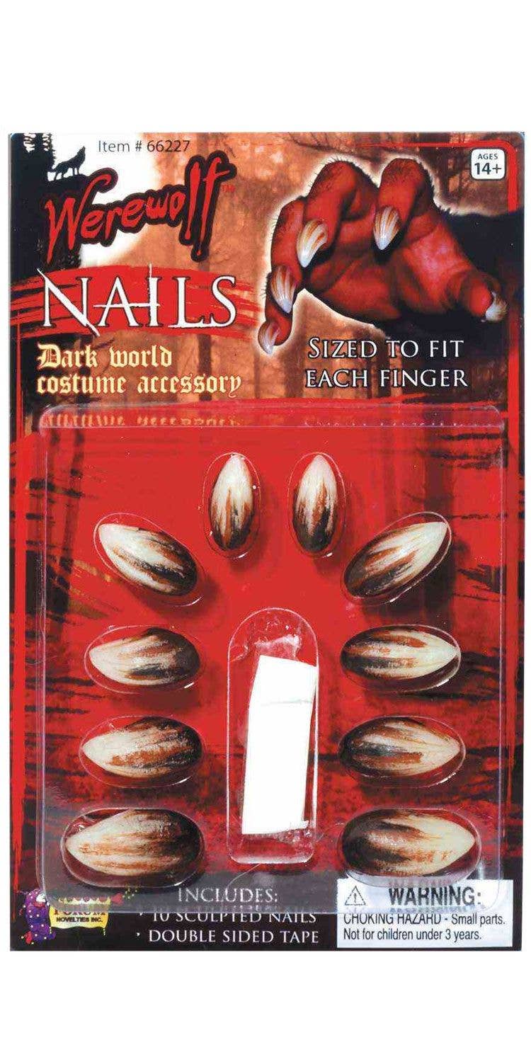 Fake Halloween Werewolf Claws | Werewolf Stick On Nails Accessory