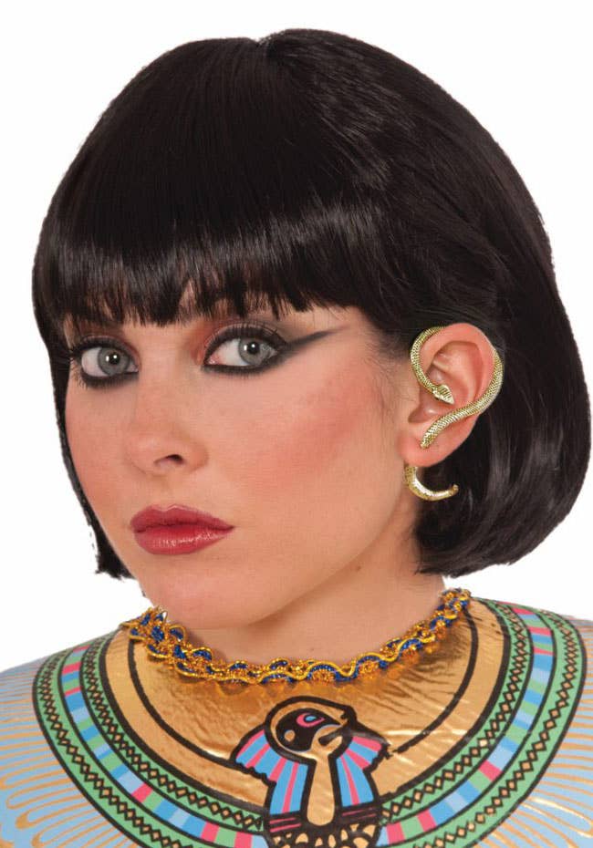 Wrap Around Gold Snake Earring | Cleopatra Costume Snake Jewellery