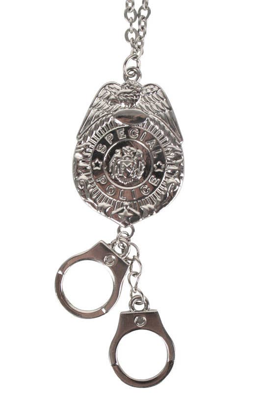Cop Badge and Handcuffs Necklace | Police Officer Costume Jewellery