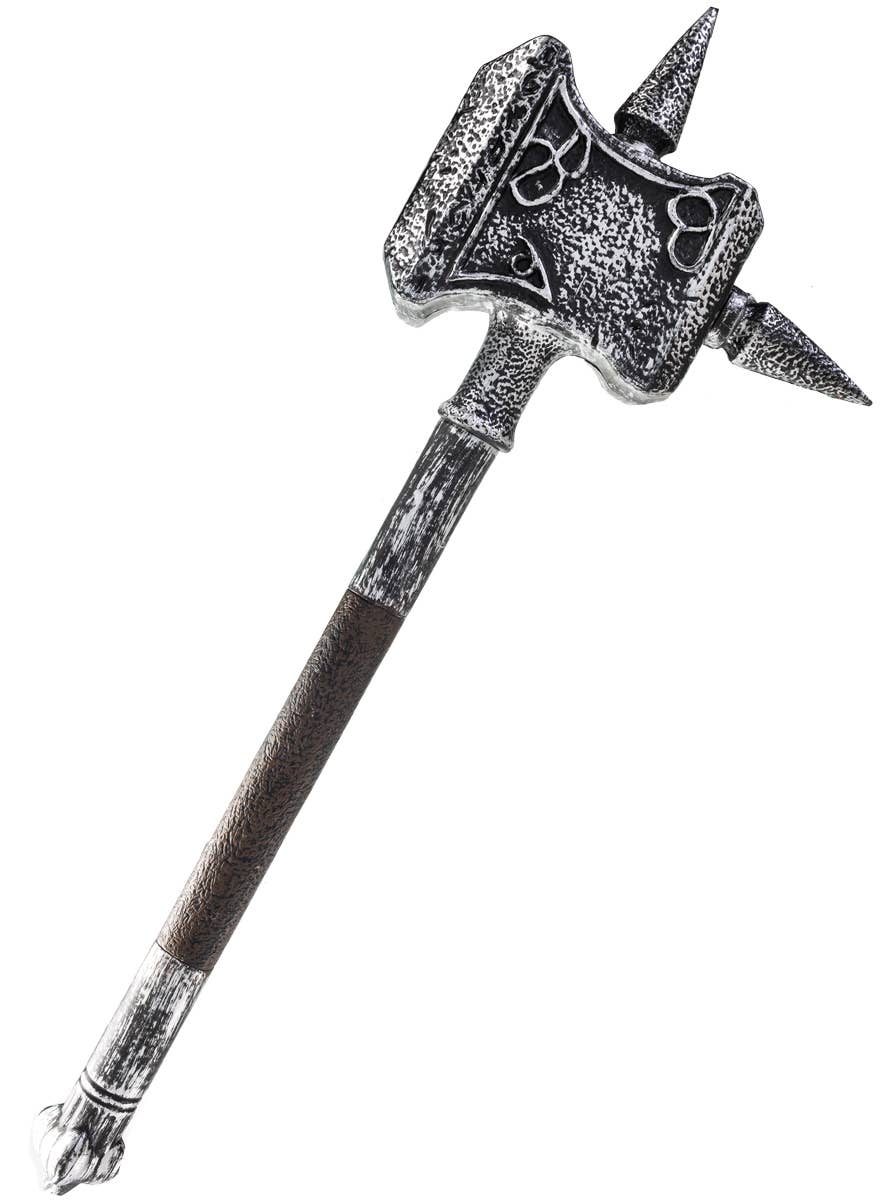 Spiked Silver Viking Hammer | Viking War Hammer Costume Weapon