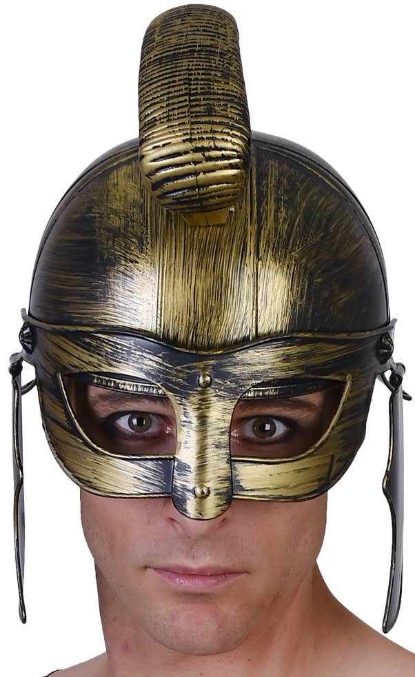 Antique Gold Gladiator Helmet | Gladiator Helmet Costume Accessory
