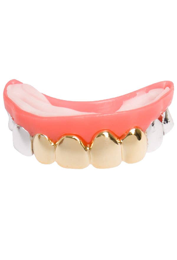 Pimp Teeth Costume Accessory | Fake Re-usable Halloween Gold Teeth