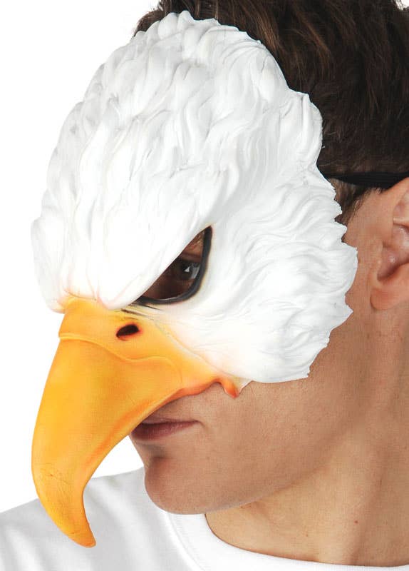 Novelty Eagle Costume Mask | Adults Latex White Bird Face Mask