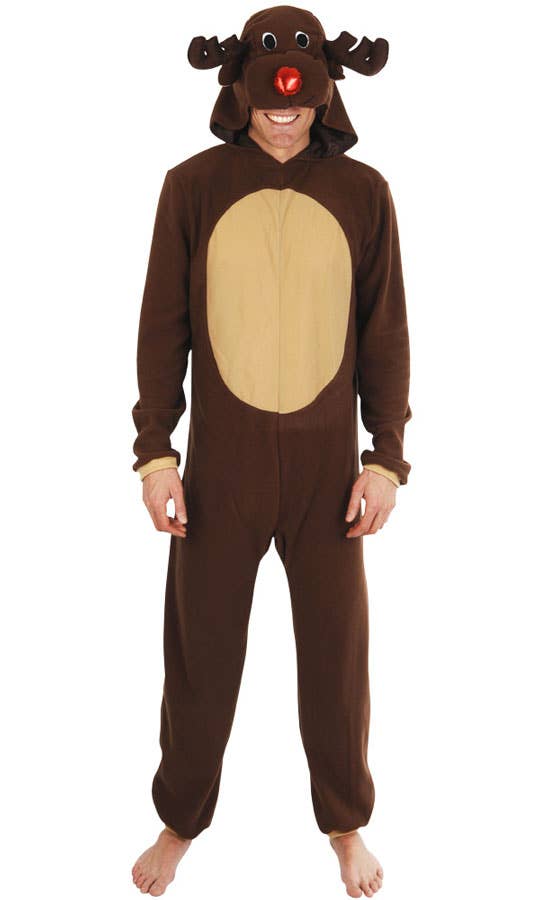Adults Rudolph Reindeer Christmas Onesie | Adults Christmas Costume