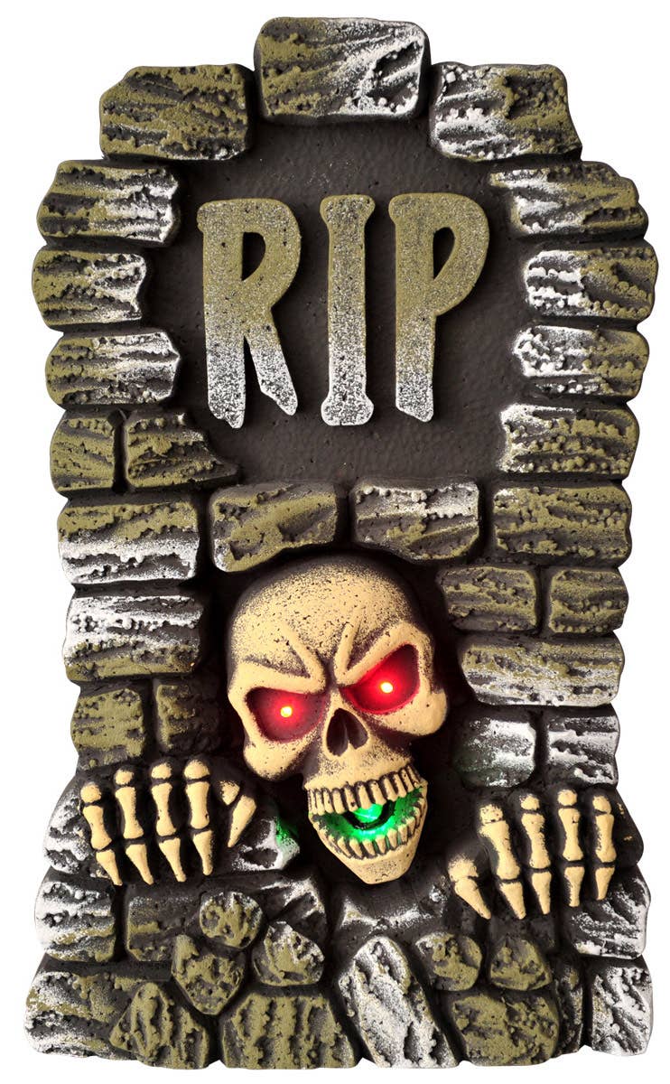 RIP Gravestone Animated Decoration | Light Up Halloween Tombstone