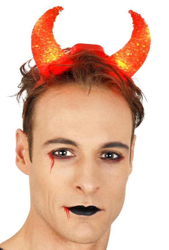 Red Devil Light Up Horns | Light Up Devil Horns on a Headband