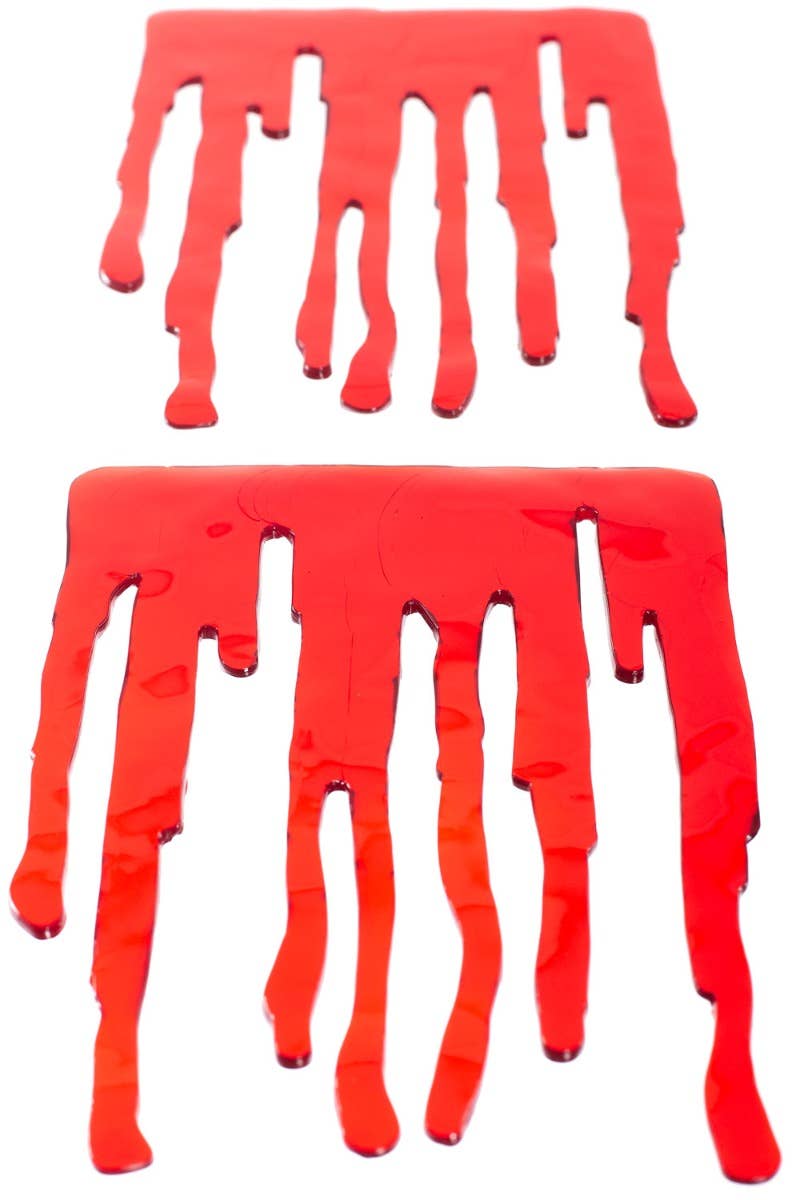 Blood Halloween Wall Decorations | Red Stick On Blood Drip Wall Art