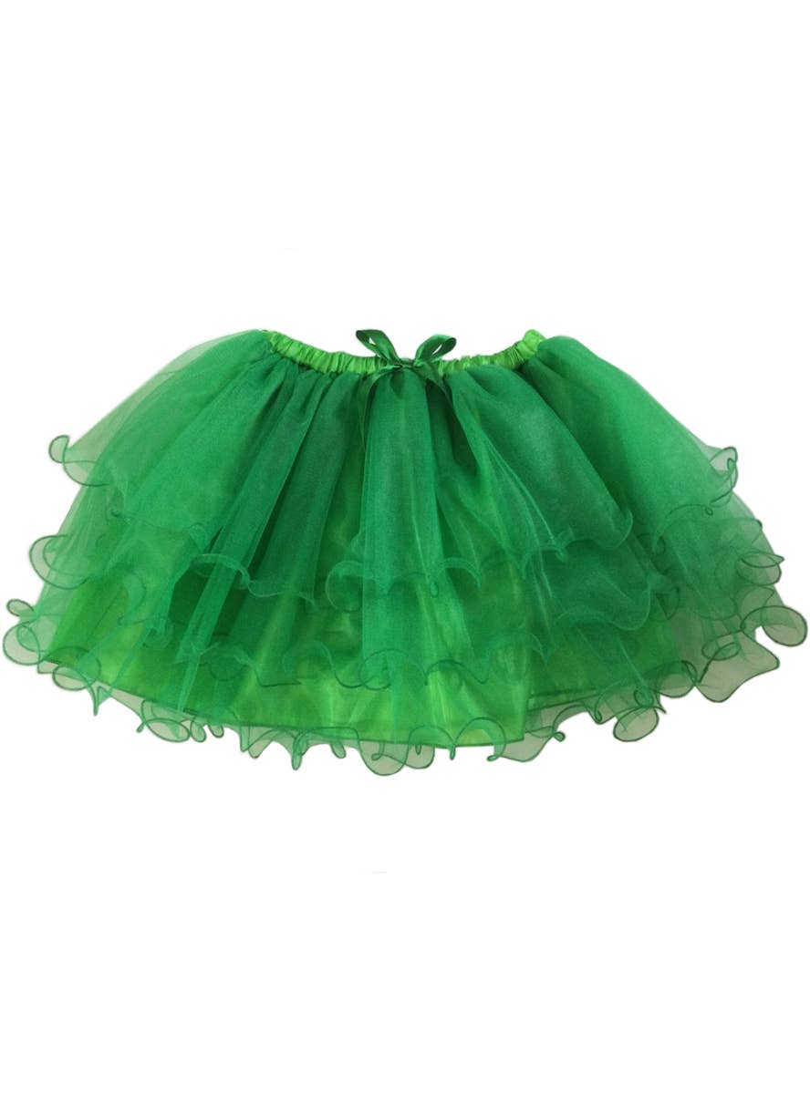 Green Fluffy Layered Mesh Tutu | Womens Green Mesh Costume Skirt