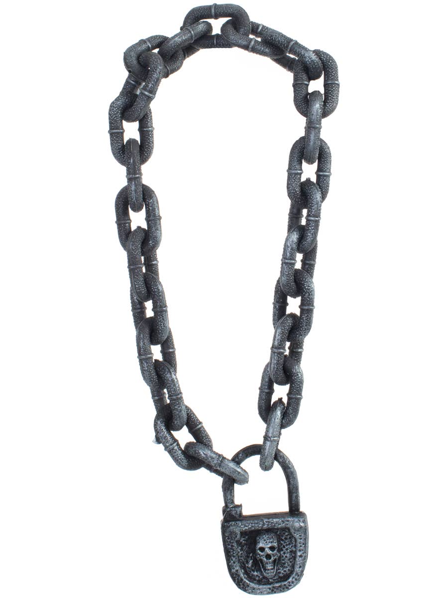 Silver Chain with Padlock Decoration | Chain Halloween Decoration