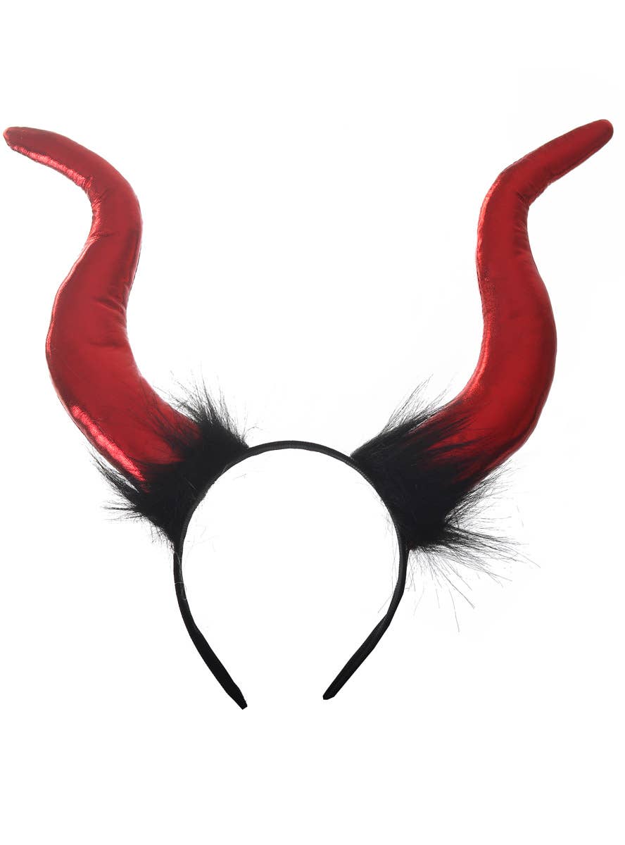 Large Red Devil Horns Headband | Horns on Headband Costume Accessory