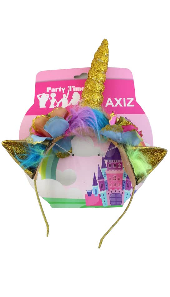 Gold Unicorn Headband | Magical Rainbow Unicorn Costume Headband