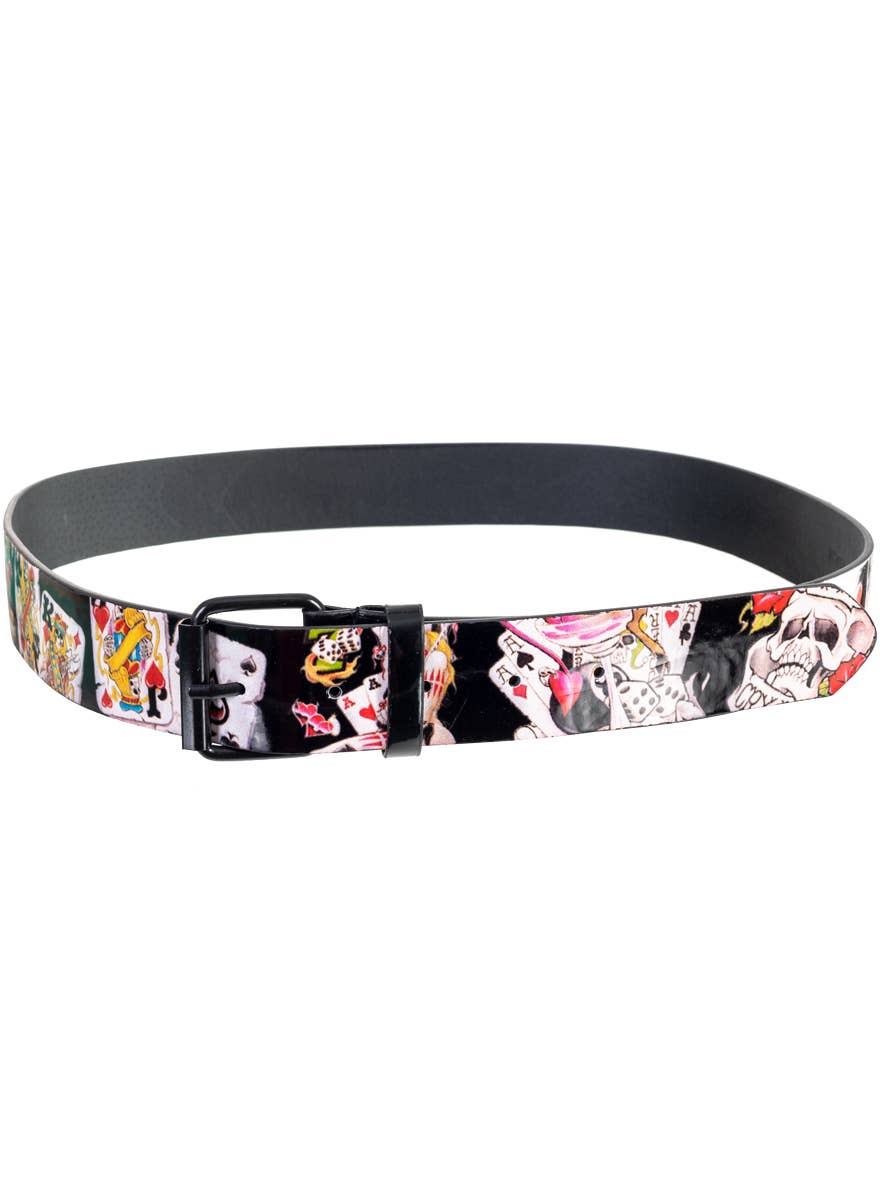 Rock Star Print Adults Costume Belt | 1980s Belt Costume Accessory