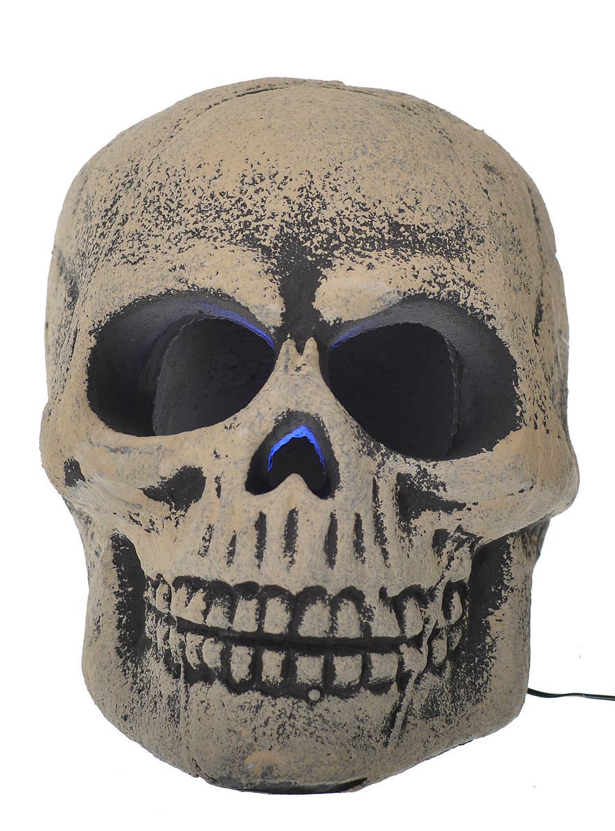 Light Up Skull Halloween Decoration | Strobing Light Up Skull Prop