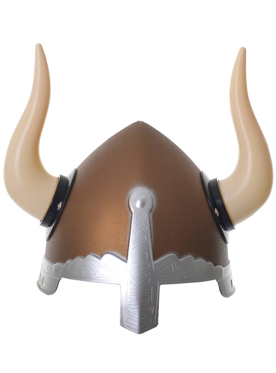 Silver and Bronze Viking Helmet | Viking Costume Helmet with Horns
