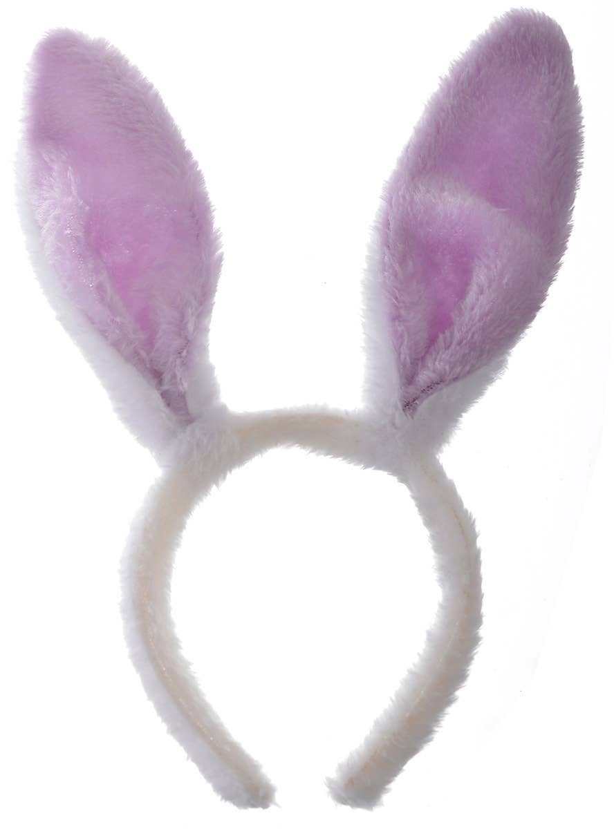 Purple Bunny Costume Ears | White & Purple Bunny Rabbit Headband