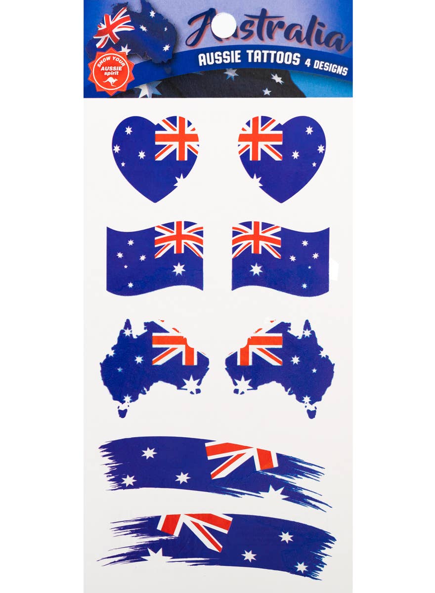 Australian Flag Fake Tattoos Australian Flag Temporary Tattoo Etsy