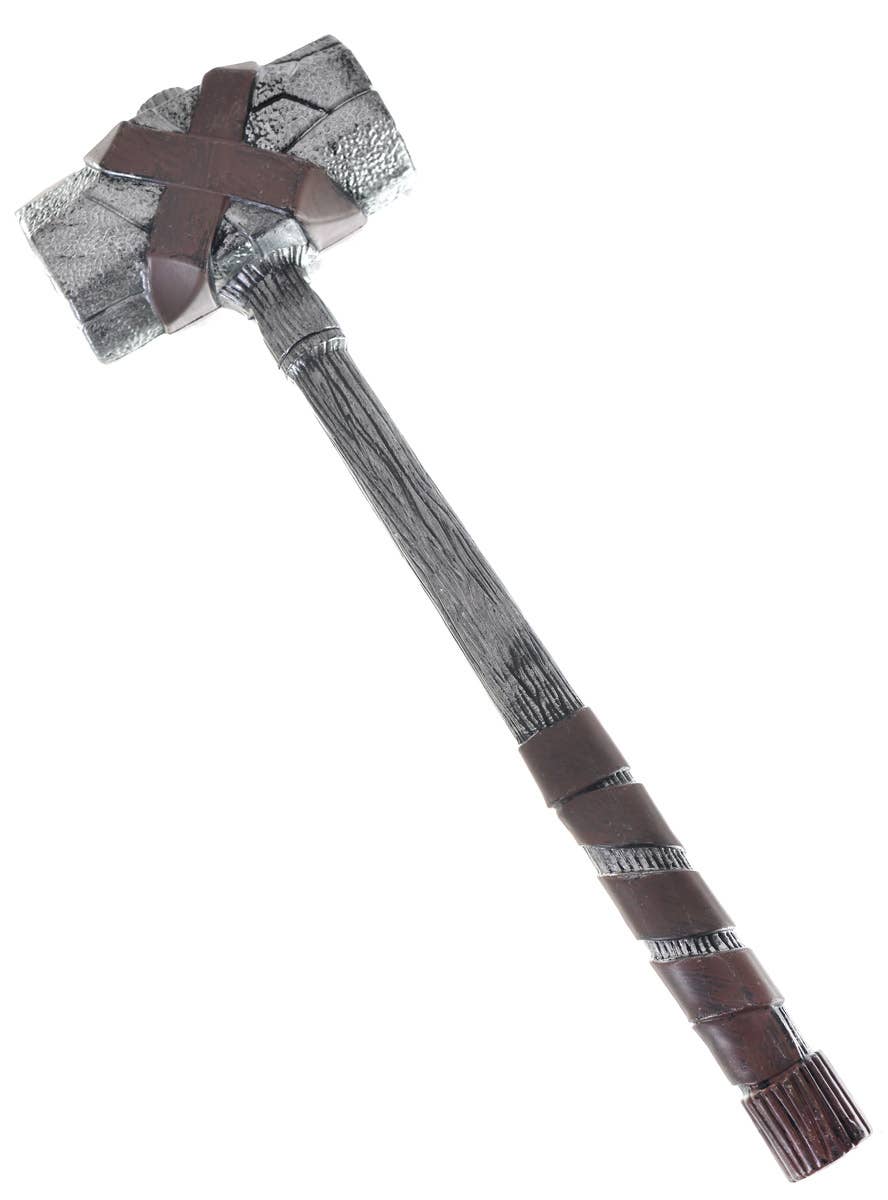 Silver Sledge Hammer Accessory | Medieval Sledge Hammer Costume Weapon