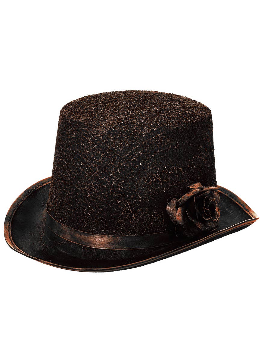 Adults Black and Bronze Top Hat Costume Accessory | Unisex Top Hat
