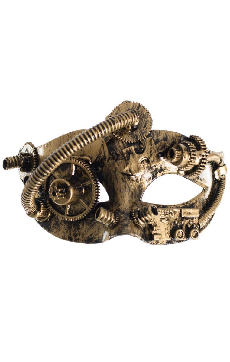 Mens Antique Gold Mask | Steampunk Mens Mask