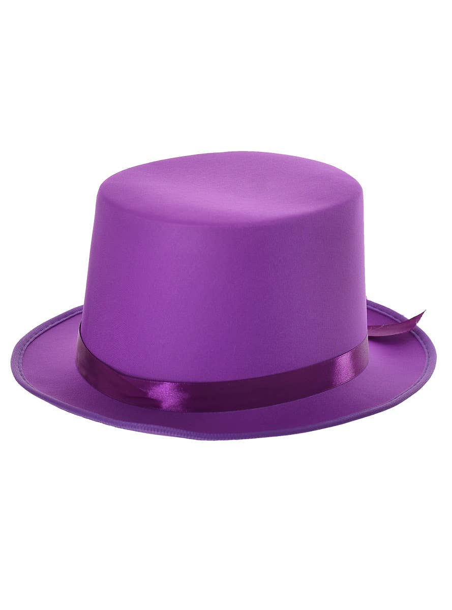 Adults Tall Purple Top Hat | Purple Top Hat Costume Accessory