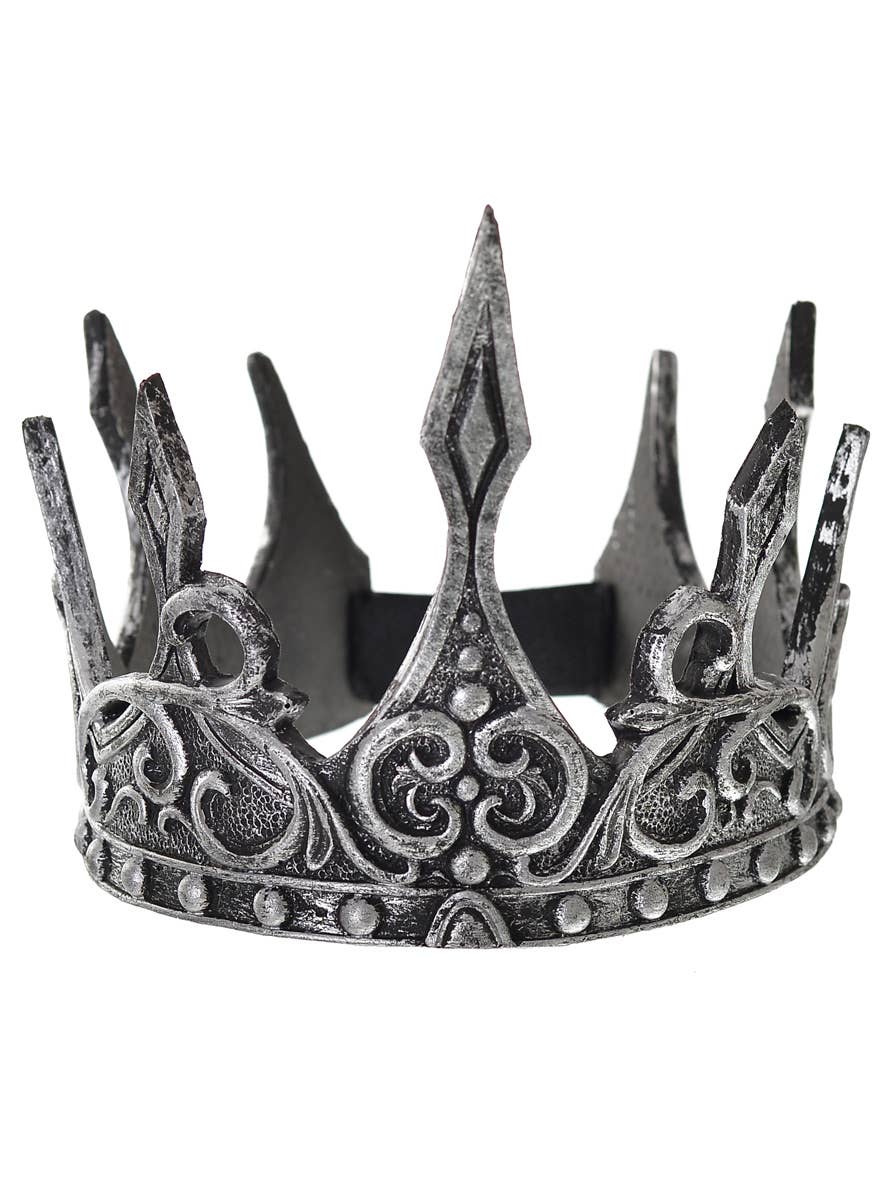 Silver Medieval Crown Accessory | Royal Antique Foam Costume Crown