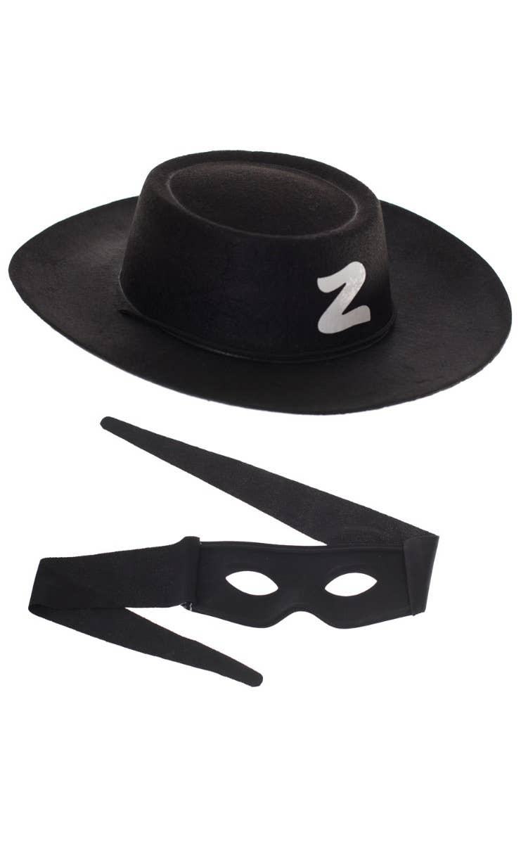 Zorro Hat and Mask Set for Boys | Kids Zorro Costume Accessory Kit