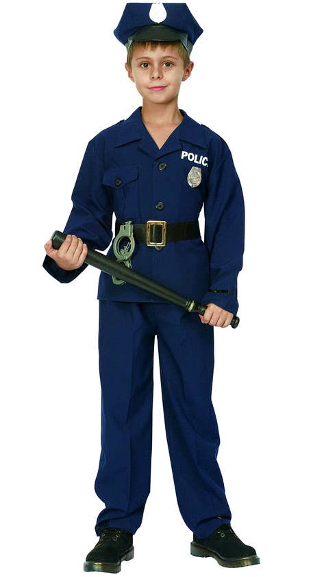 Classic Blue Police Officer Boys Costume | Kids Police Costume