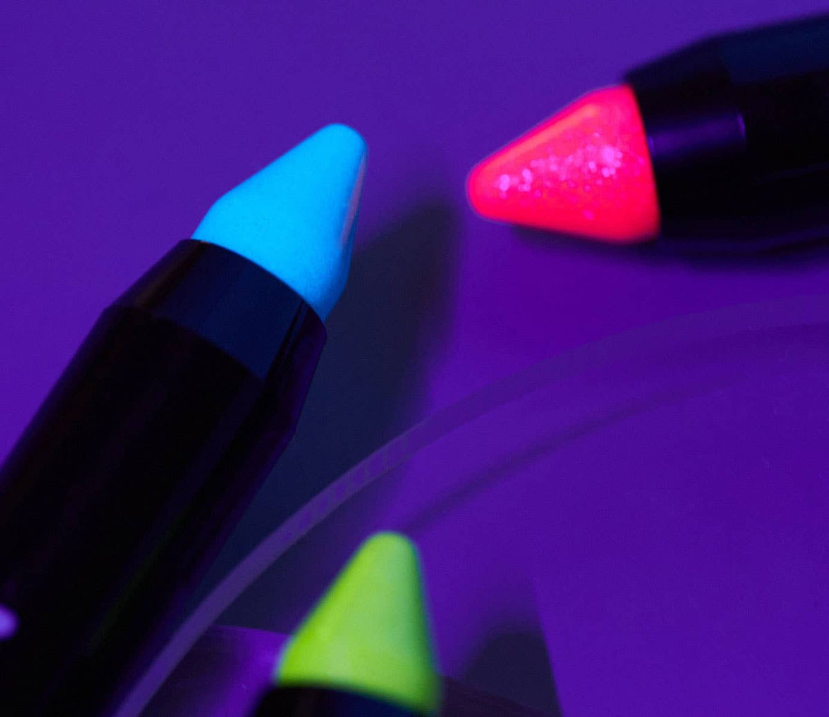 Hot Pink UV Reactive Glitter Makeup Stick by Moon Glow