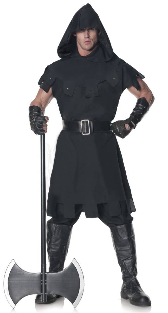 Black Headsman Executioner Costume | Mens Medieval Executioner Outfit