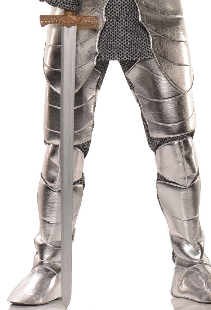 Silver Knight in Shining Armour Costume | Mens Medieval Knight Outfit