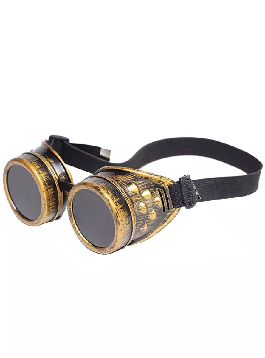 Brass Steampunk Costume Goggles | Steampunk Goggles Costume Accessory