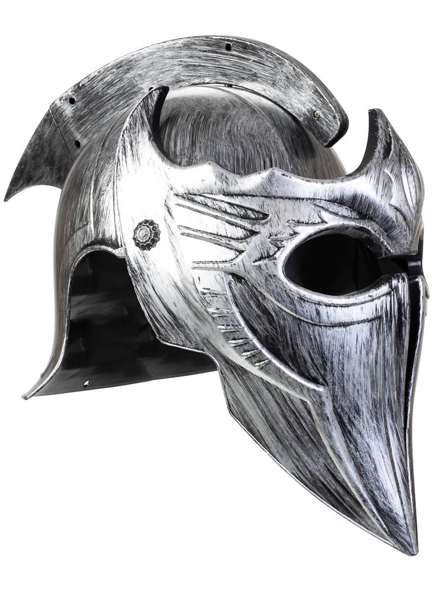 Silver Metal Look Gladiator Helmet | Roman Gladiator Costume Helmet