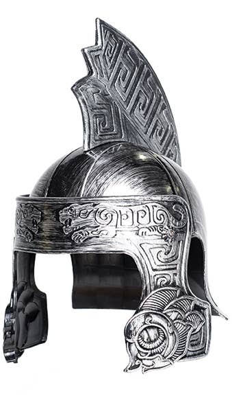 Antique Silver Gladiator Costume Helmet | Spartan Silver Helmet